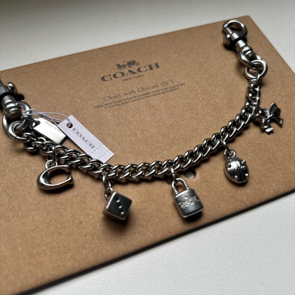 Coach | Jewelry | Coach Silver Swagger Chain With Charms | Poshmark